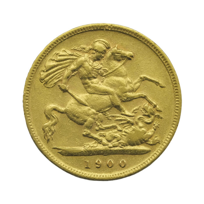 1900 Half Sovereign Coin Queen Victoria Old Head - Lois Bullion