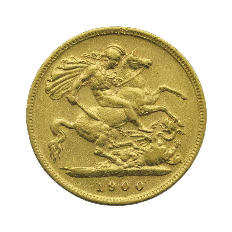 1900 Half Sovereign Coin Queen Victoria Old Head - Lois Bullion