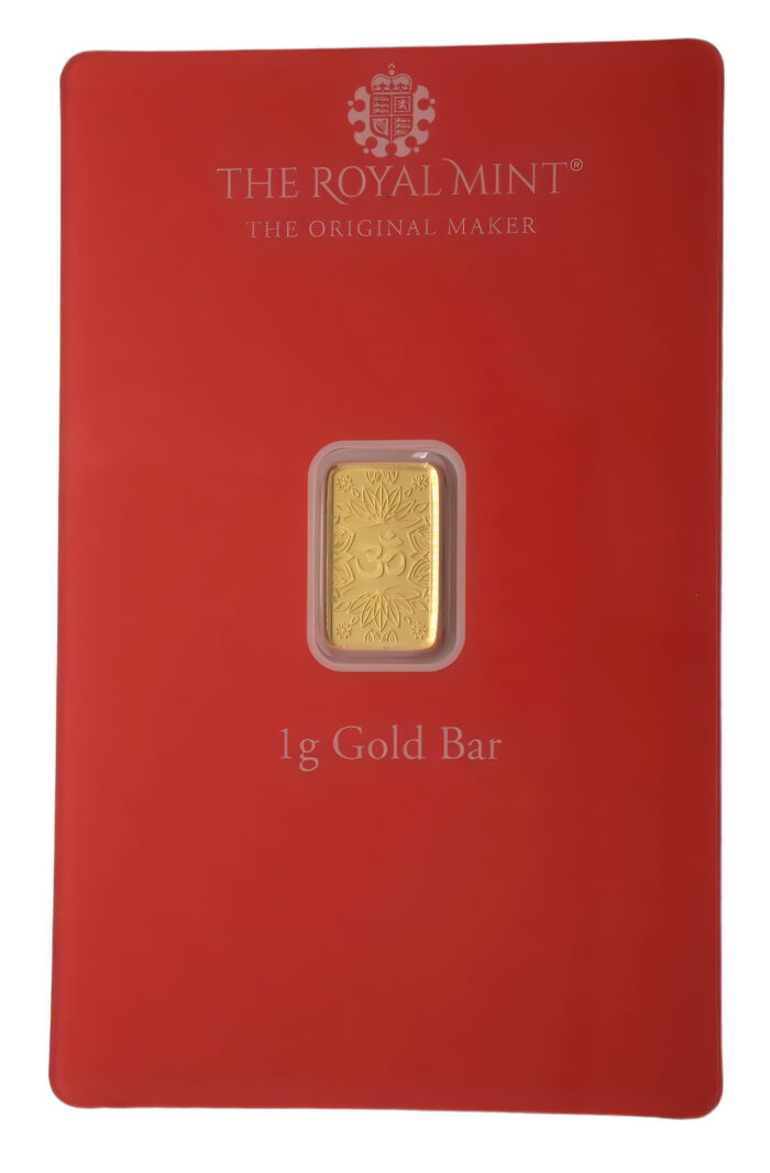 1g Royal Mint Gold Bar Om Design - Lois Bullion