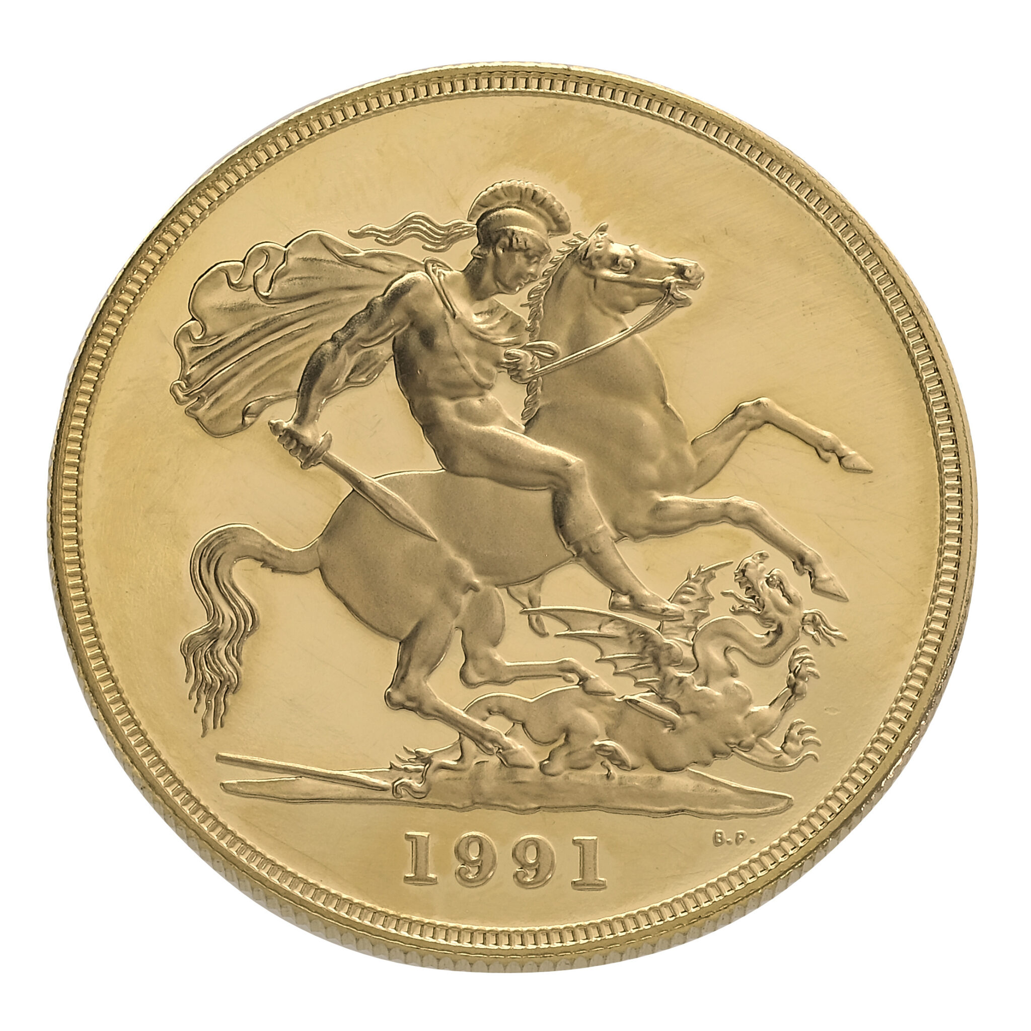 Best Value Quintuple Sovereign £5 Gold Coin - Lois Bullion
