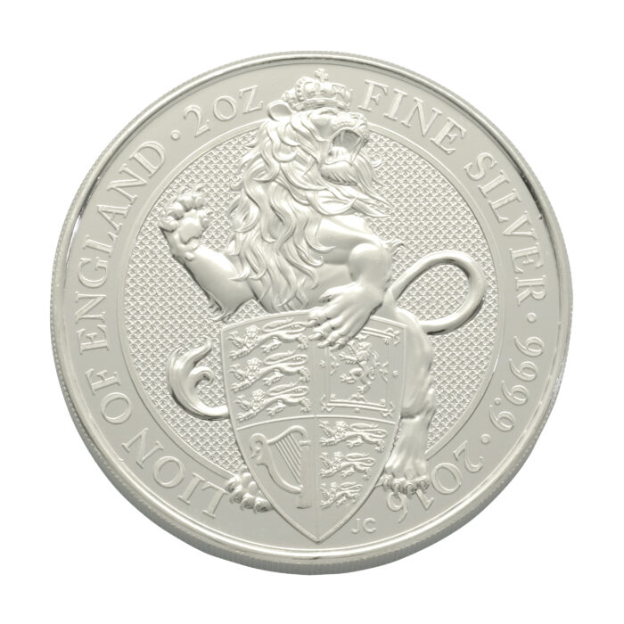 2016 2oz Lion Of England Queen's Beast Silver Coin - Lois Bullion