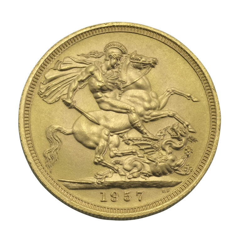 1957 Gold Full Sovereign Coin - Lois Bullion