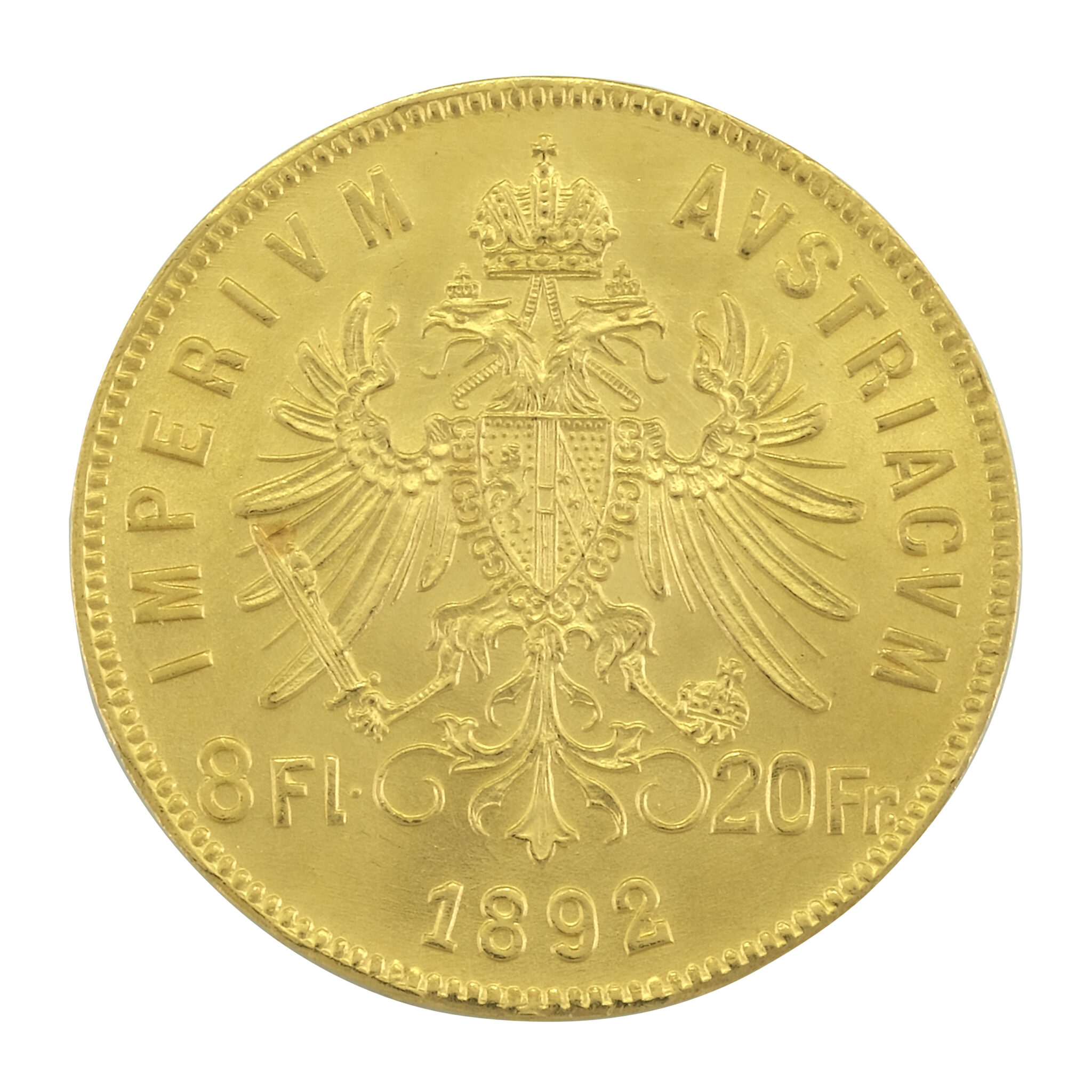 Best Value 1892 8 Florin 20 Franc Restrike Gold Coin - Lois Bullion