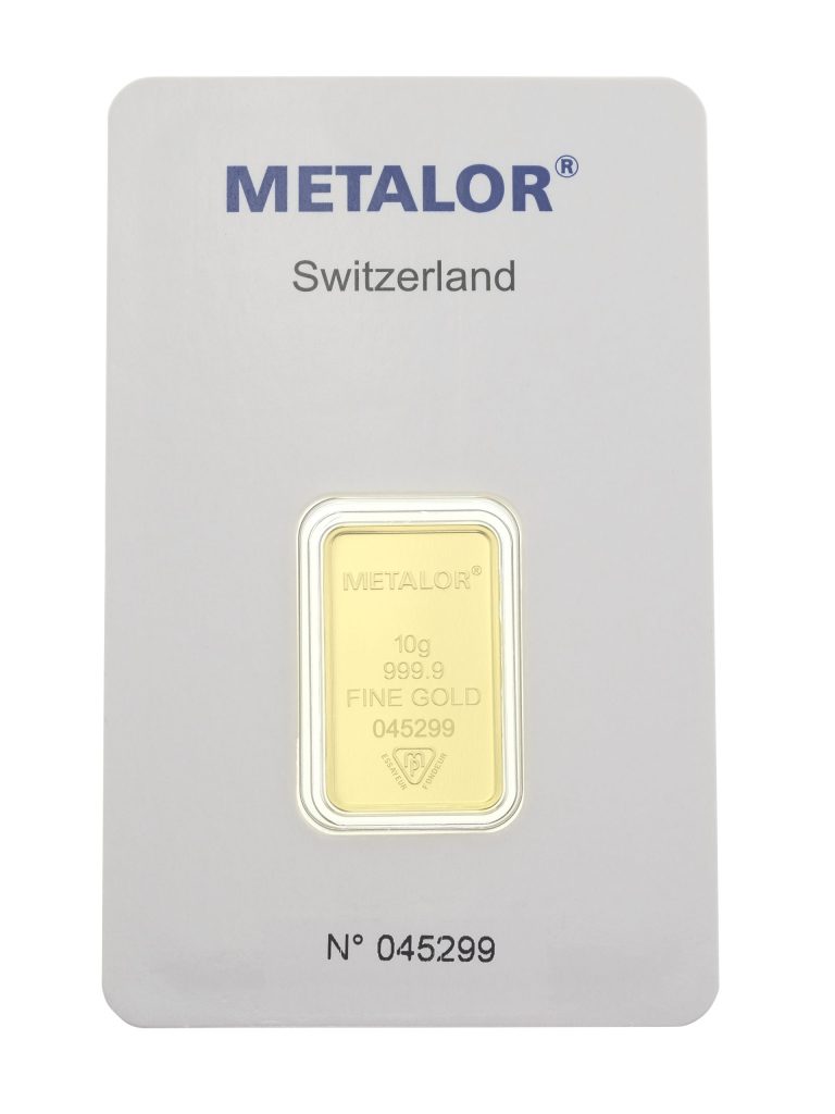 Metalor 10g Gold Bar - Lois Bullion