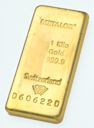 Metalor 1kg Gold Cast Bar - Lois Bullion